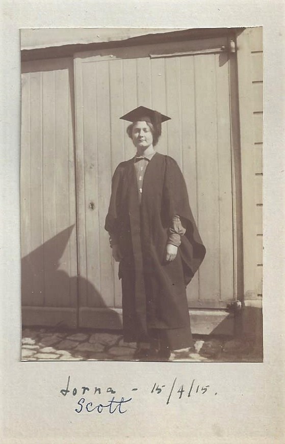 Lorna Scott and her Mortar Board - Egham Museum